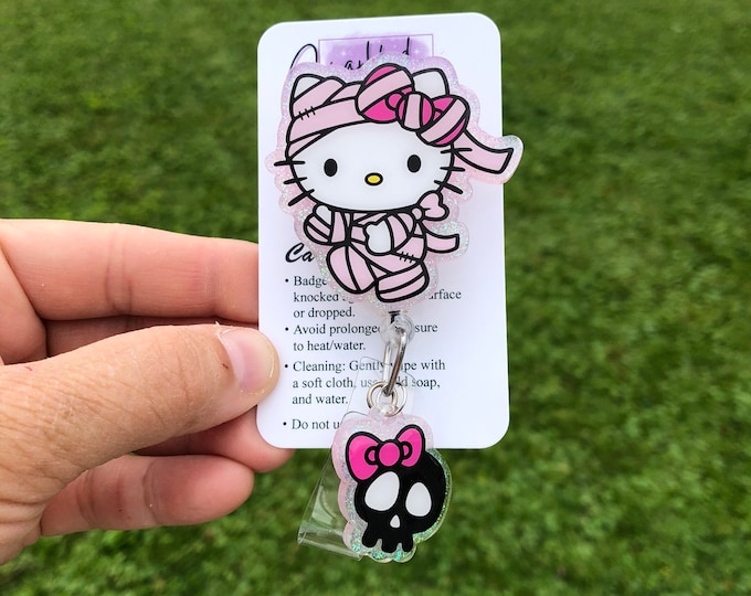 Mummy Kitty, Kawaii Mummy, Mummy Badge Reel, Kawaii Badge Reel ...