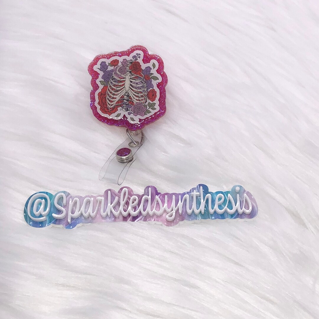 Anatomy Rib Cage With Flowers, Rib Cage W/ Flowers With Retractable ...