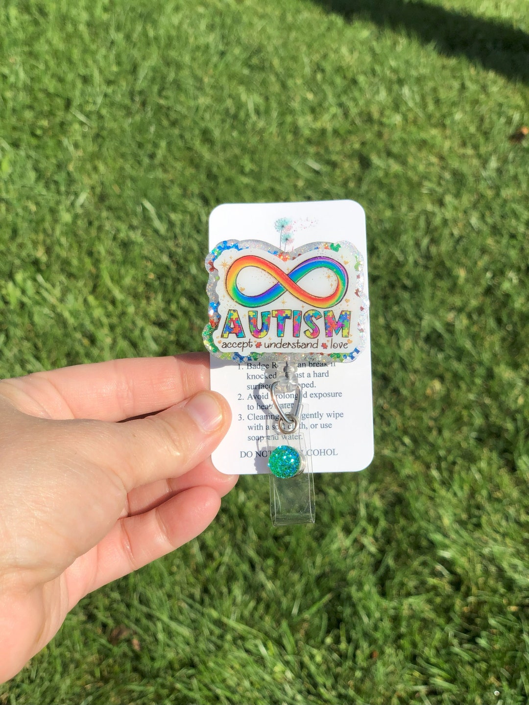 Infinity Symbol Autism Awareness Badge Reel - Accept, Understand, Love ...