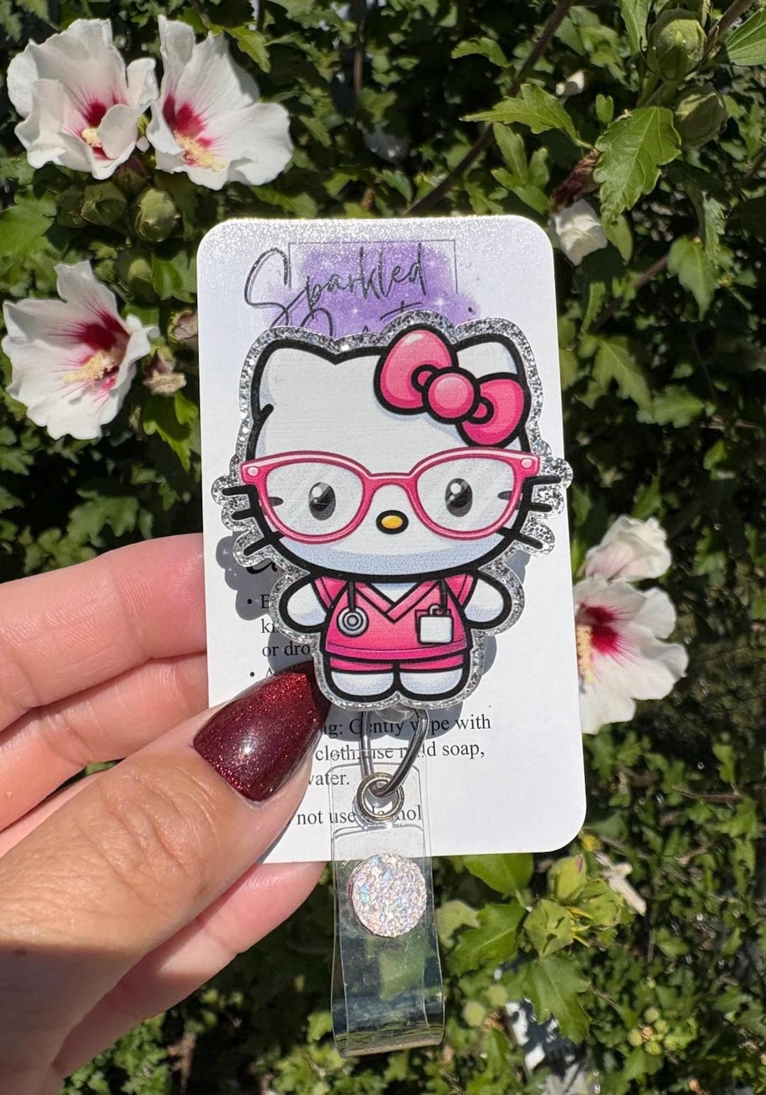 Cute Kitty Badge Reel, HK Badge Reel, HK Nurse Badge Reel, Nursing ...