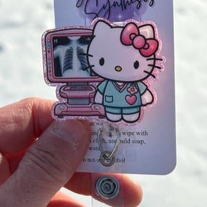 Radiology Kitty Badge Reel, Radiology Badge Reel, X-ray Tech Badge Reel ...