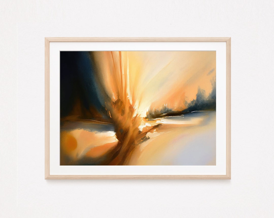 Gold Abstract Painting Printable Wall Art Abstract Print Watercolor ...