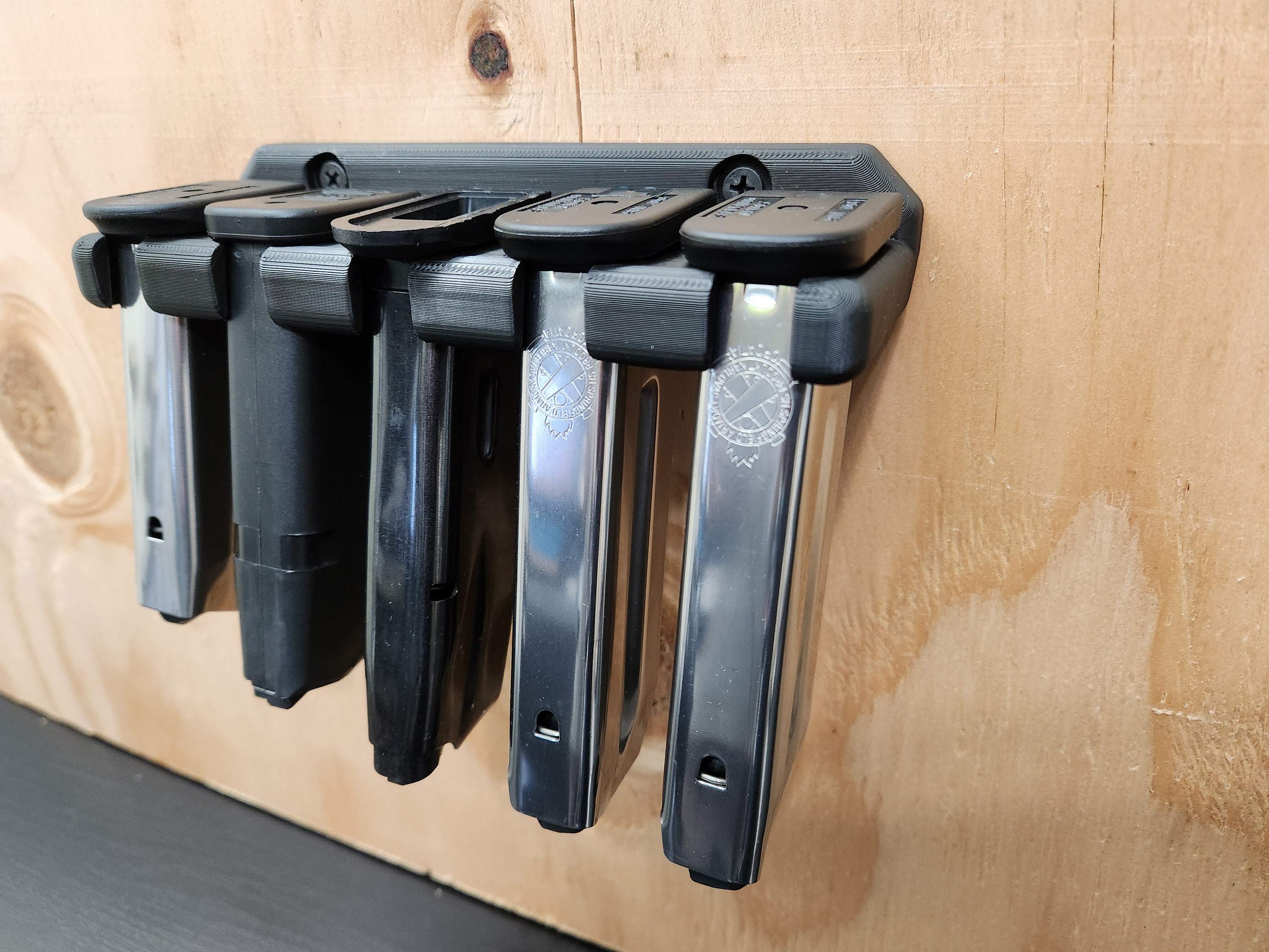 Wall-mounted Glock Magazine Rack/holder for Glock 17/19/26 Pistols 5 ...