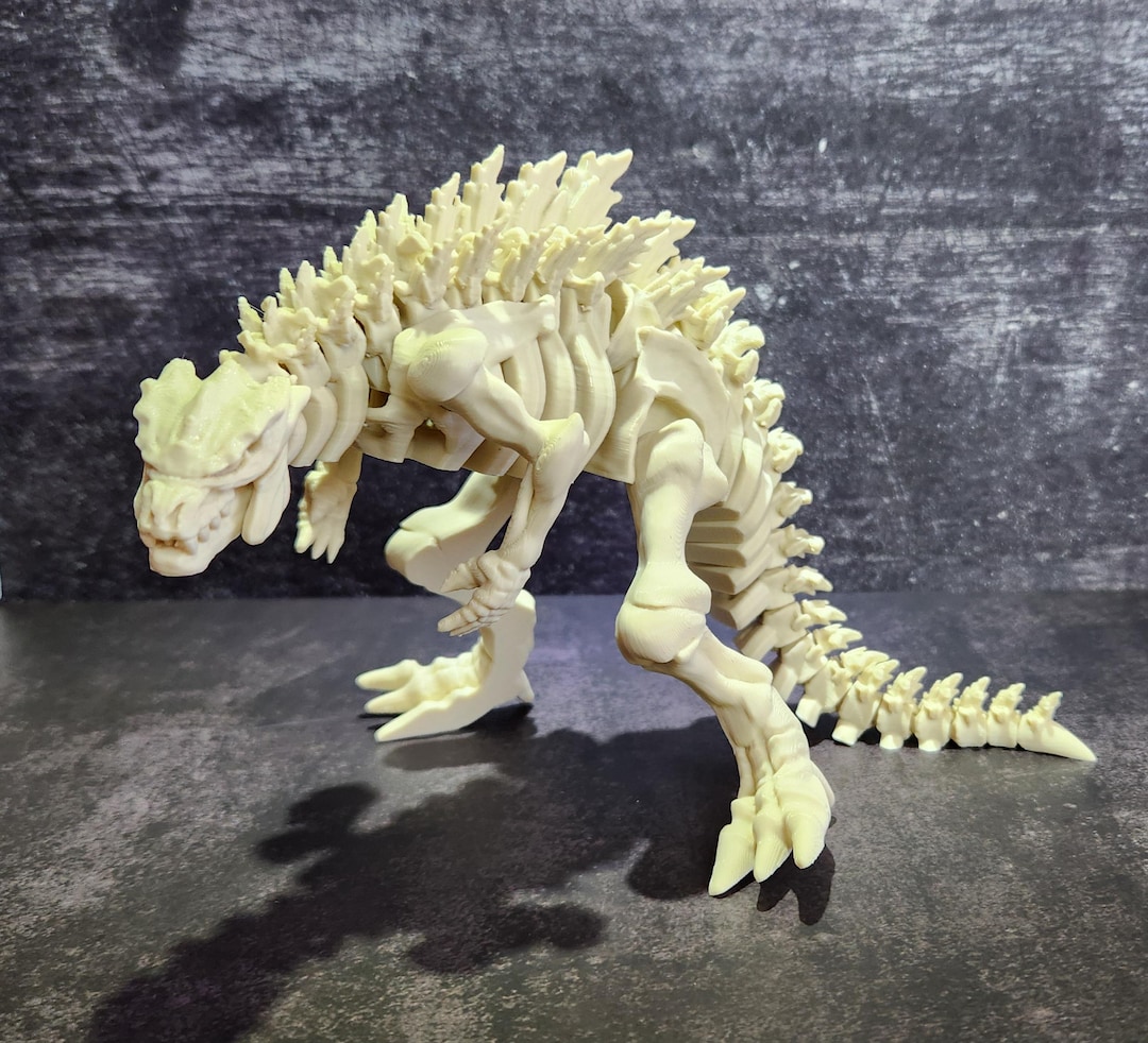 Godzilla Skeleton Fully Articulated Figure | Flexi Sensory Toy | Kaiju ...