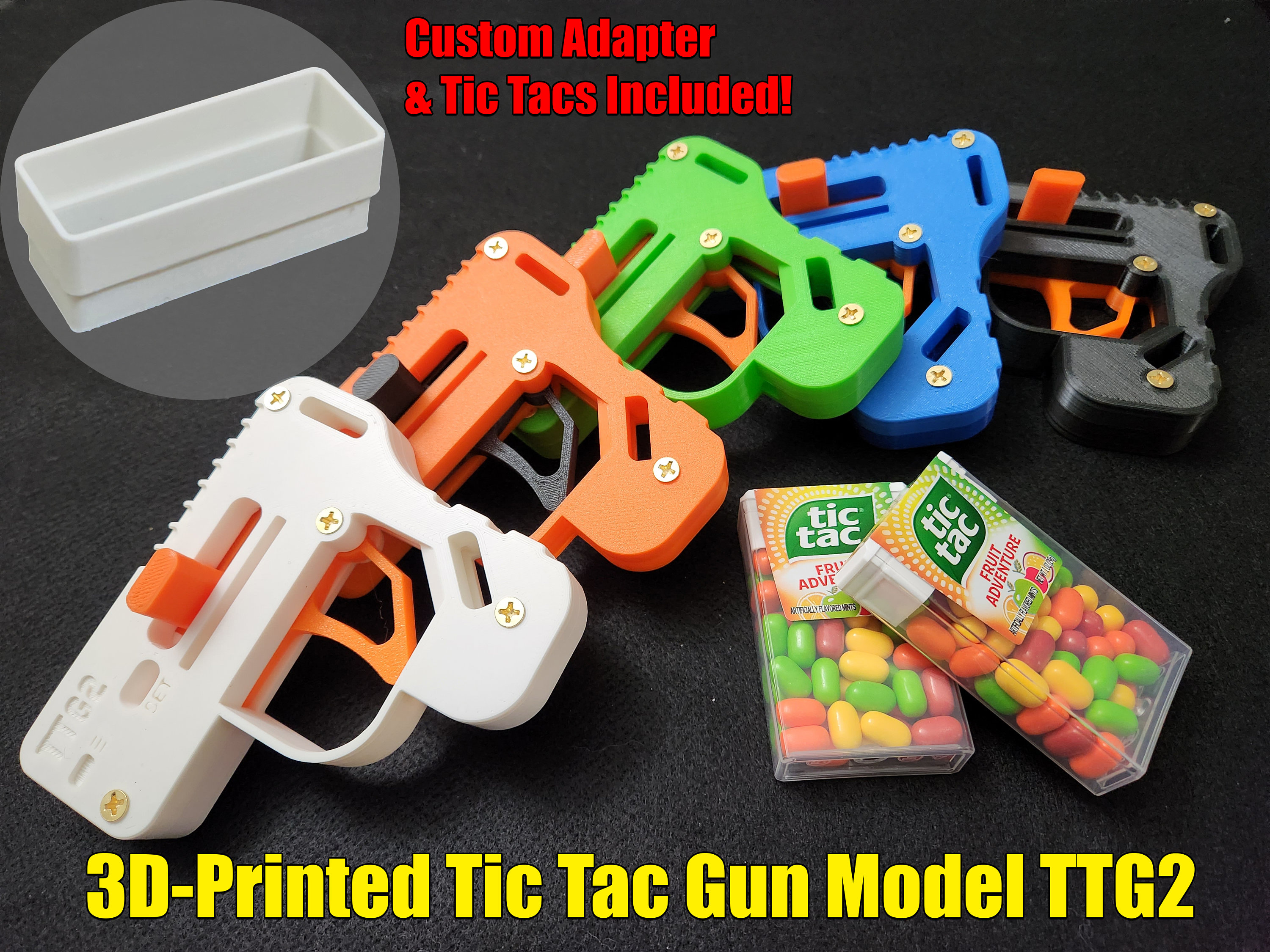 Tic Tac Gun With Custom Adapter Includes Tic Tacs Toy Gun Model TTG2 ...