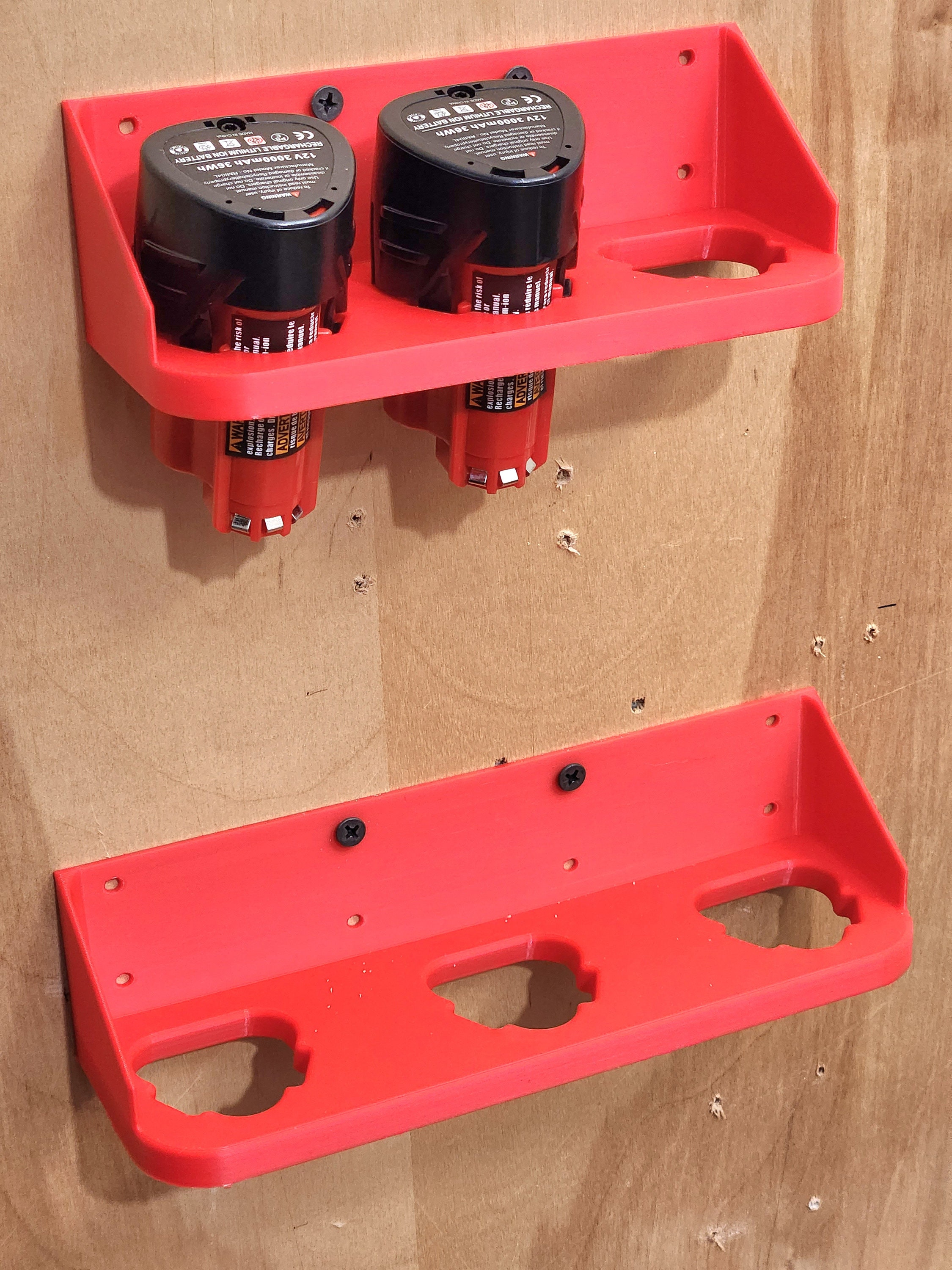 Wall-mounted Battery Holder/mount/bracket for Milwaukee M12 Batteries ...