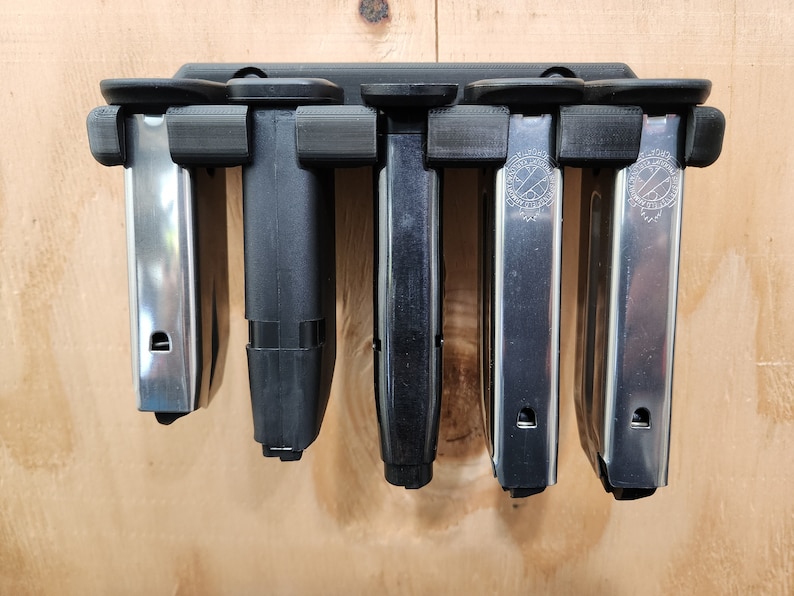 Wall-mounted Glock Magazine Rack/holder for Glock 17/19/26 Pistols 5 ...