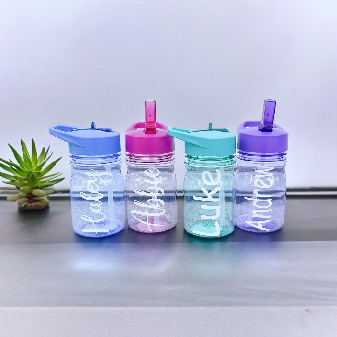 Personalized Kids Toddler Watter Bottle - Plastic Tumbler Birthday ...