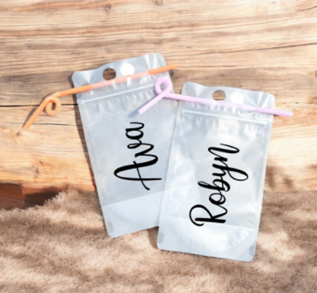 Personalized Adult Drink Pouch Custom Reusable Beverage Pouches Alcohol ...
