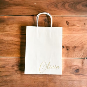 Personalized Custom Name Gift Bags - Bachelorette Party - Bridal Shower ...