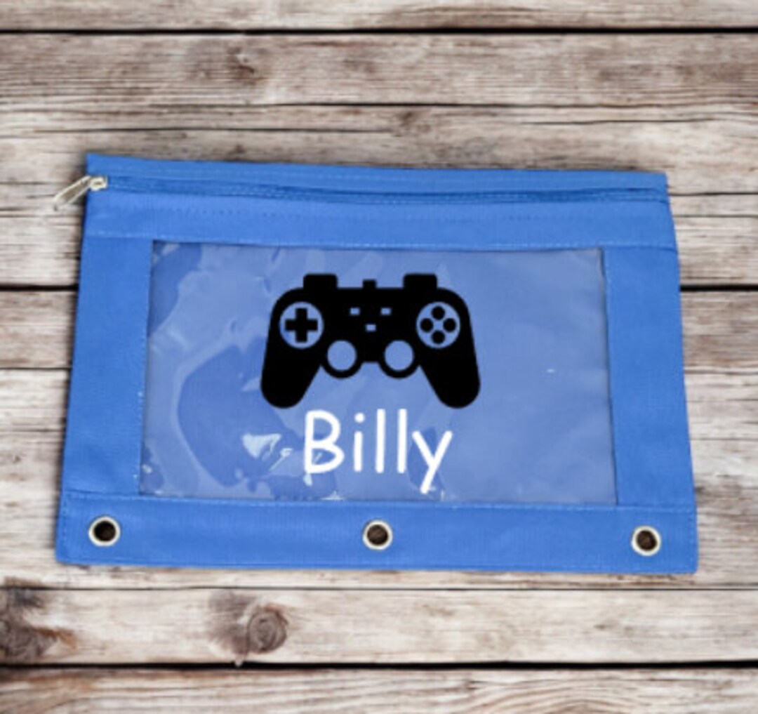 Personalized Binder Pencil Pouch - Custom Video Game Gamer Back to ...
