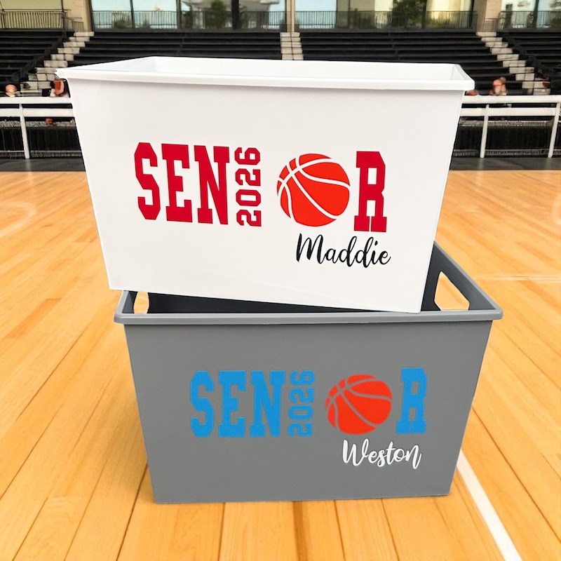 Basketball Senior Bin - Etsy