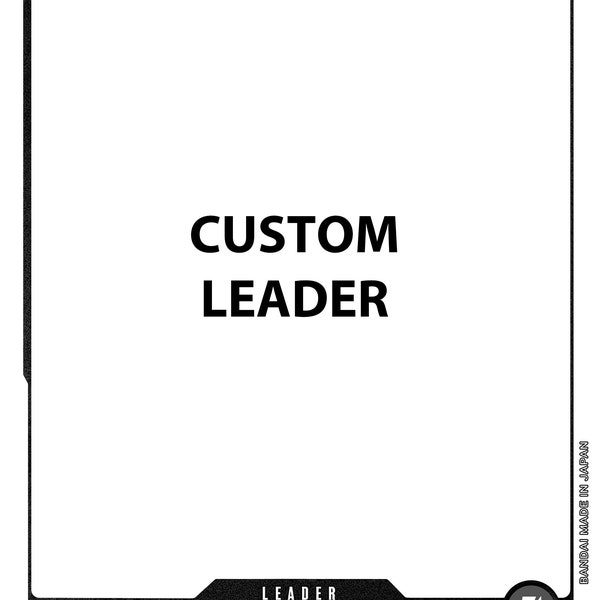 One Piece Custom Leader Card Tcg - Etsy