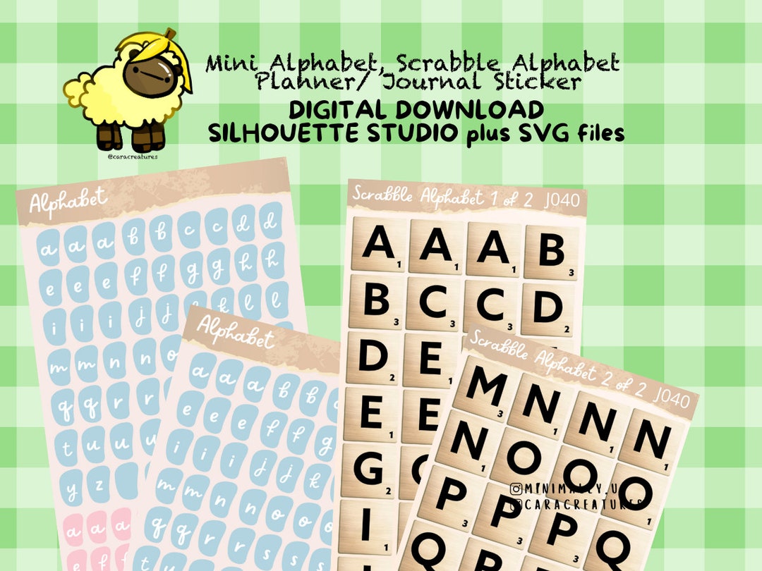 Digital Printables Mini Pastel ALPHABET / Letters Journal/planner ...