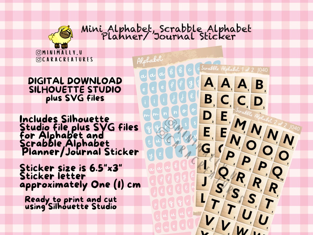 Digital Printables Mini Pastel ALPHABET / Letters Journal/planner ...