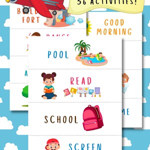 Kids Daily Routine Visual Chart Schedule Download Printable Toddler ...