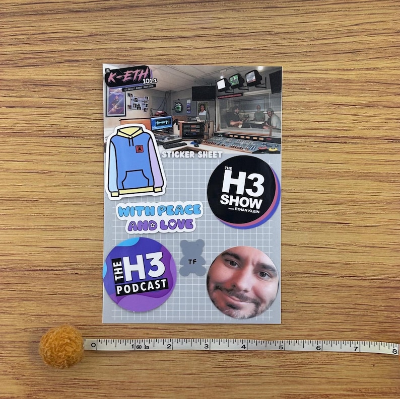 NEW H3 Sticker Sheet | H3 Podcast Fan Stickers - Etsy
