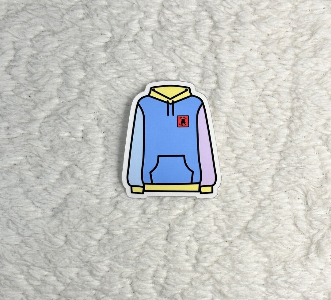 Teddy Fresh Sticker | Color-block Hoodie Sticker - Etsy