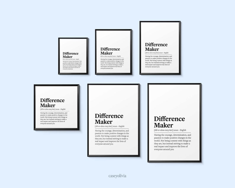 Difference Maker Definition Printable Wall Art Coworker Printable ...