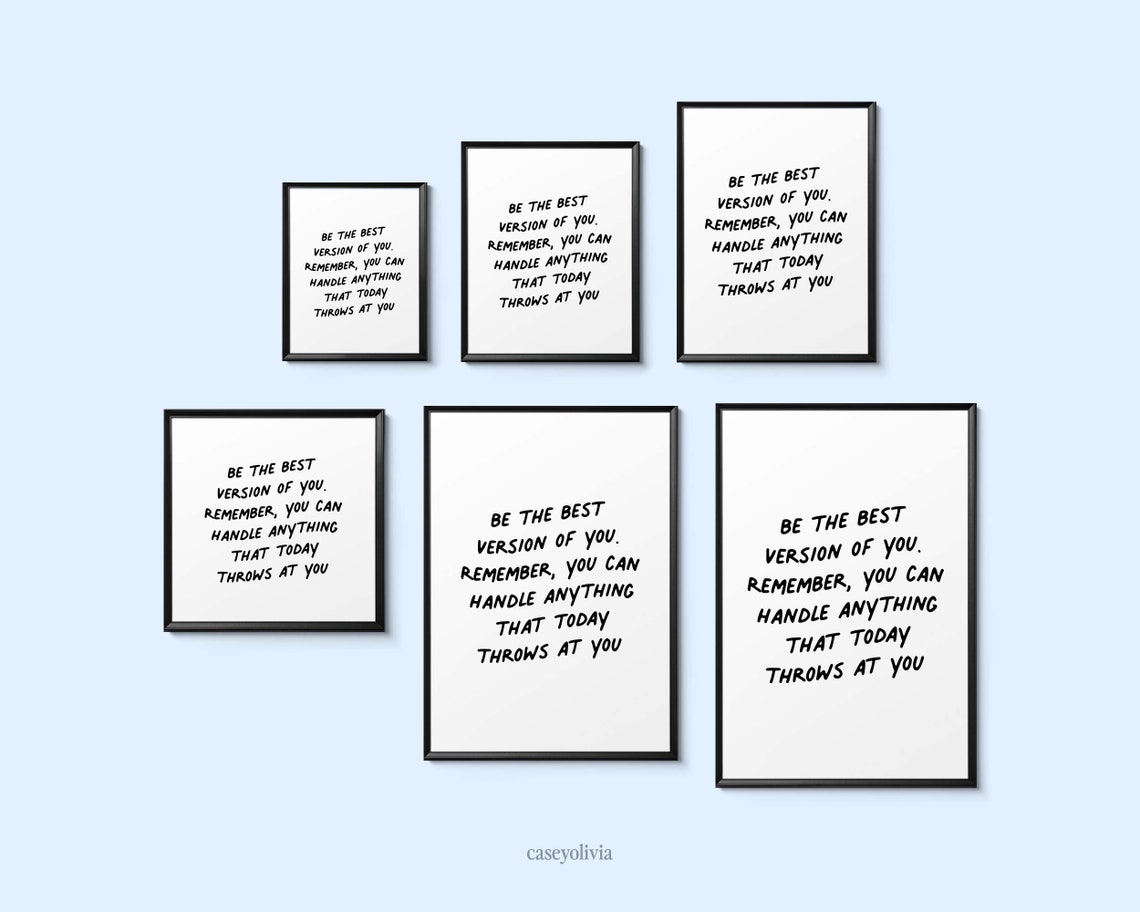 Be the Best Version of You Motivational Print Inspirational Home Office ...