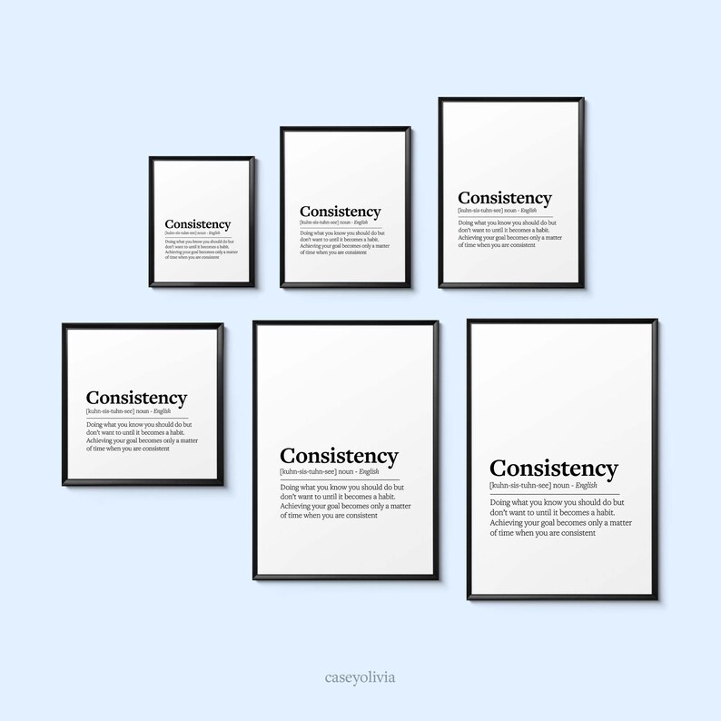 Consistency Definition Printable Wall Art Consistency - Etsy