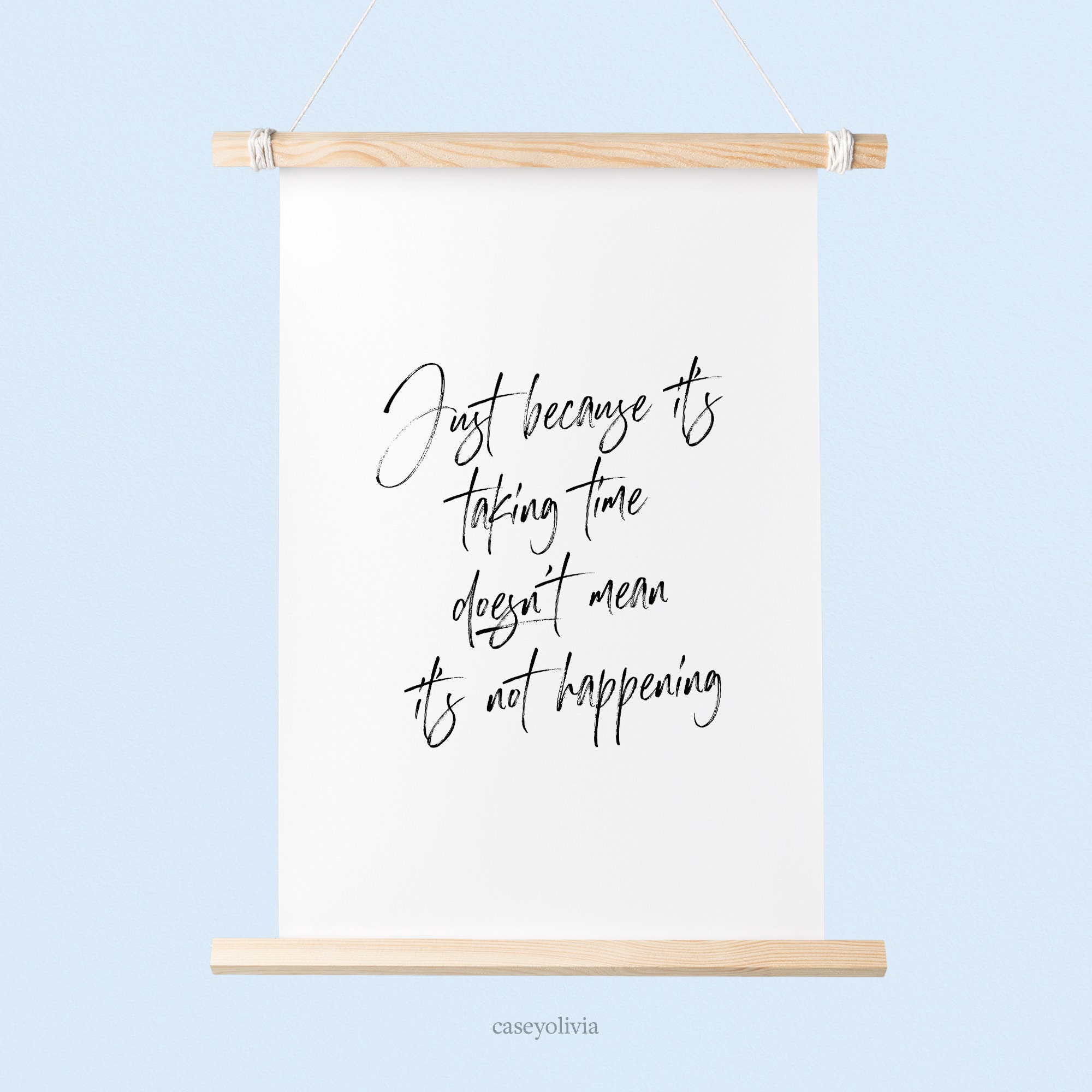 Inspirational Patience Quote Printable Wall Art Decor Minimalist Hand ...