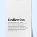Dedication Definition Wall Art Print Printable Poster - Etsy