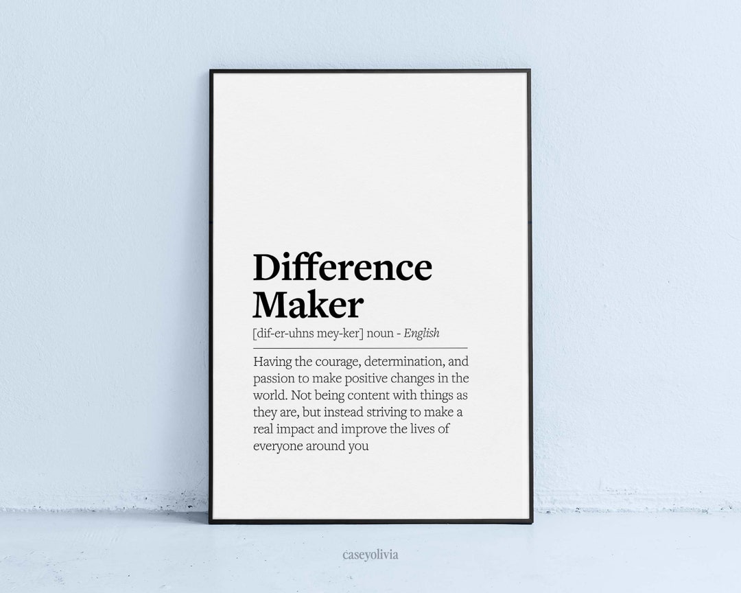 Difference Maker Definition Printable Wall Art Coworker Printable ...