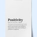 Positivity Definition Printable Wall Art Positive Meaning Poster ...