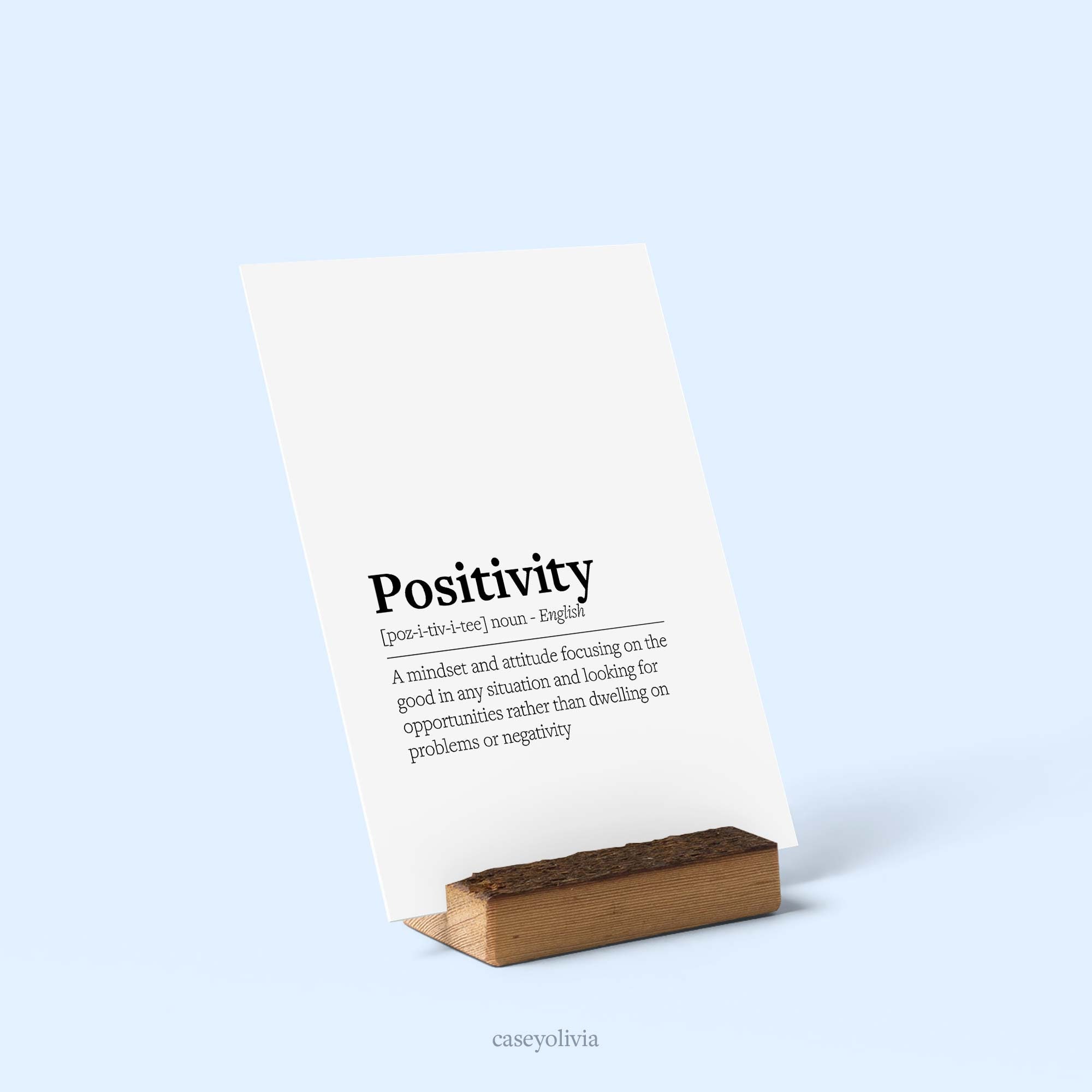 Positivity Definition Printable Wall Art Positive Meaning Poster ...