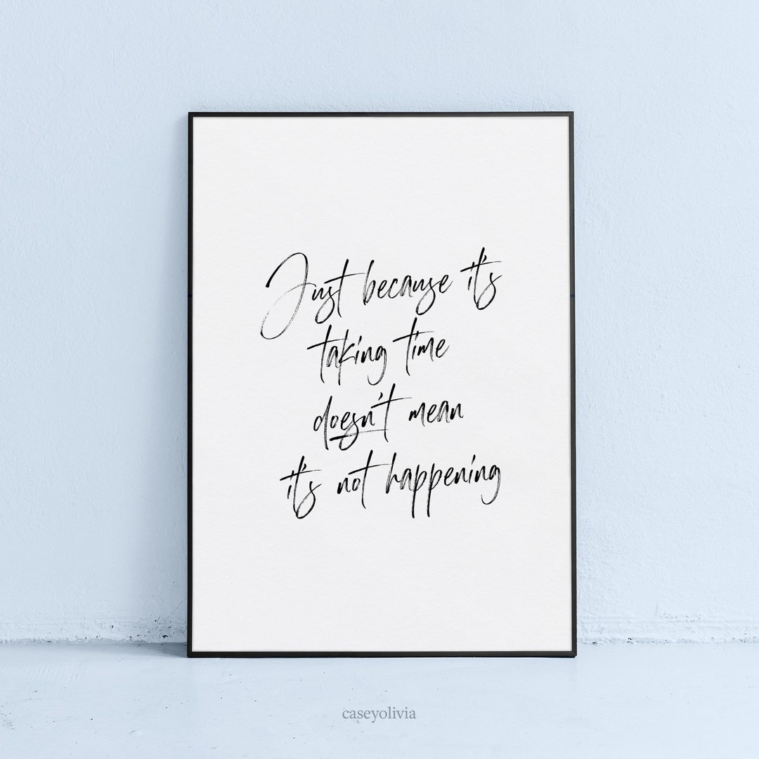 Inspirational Patience Quote Printable Wall Art Decor Minimalist Hand ...