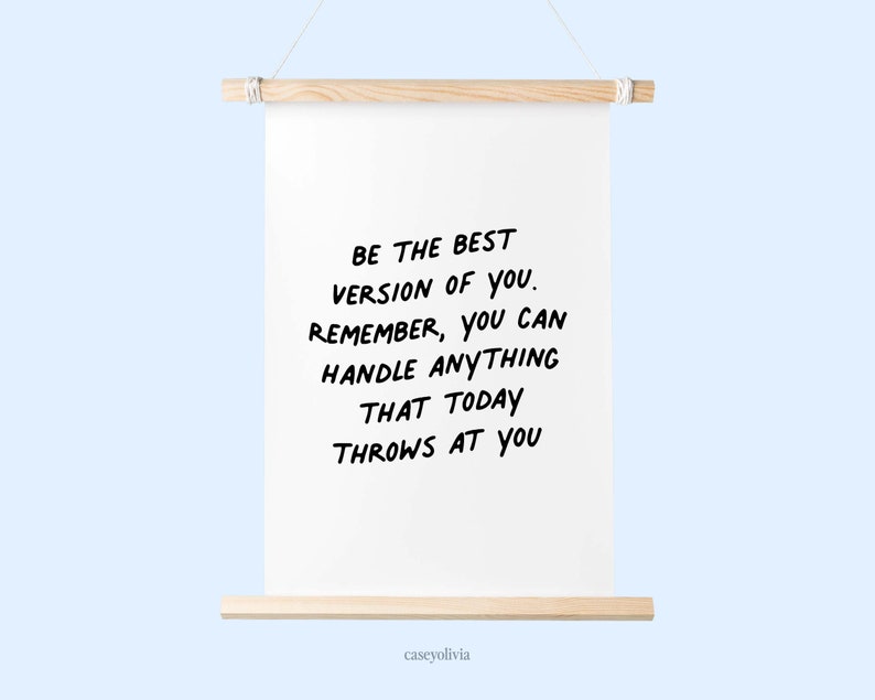 Be the Best Version of You Motivational Print Inspirational Home Office ...