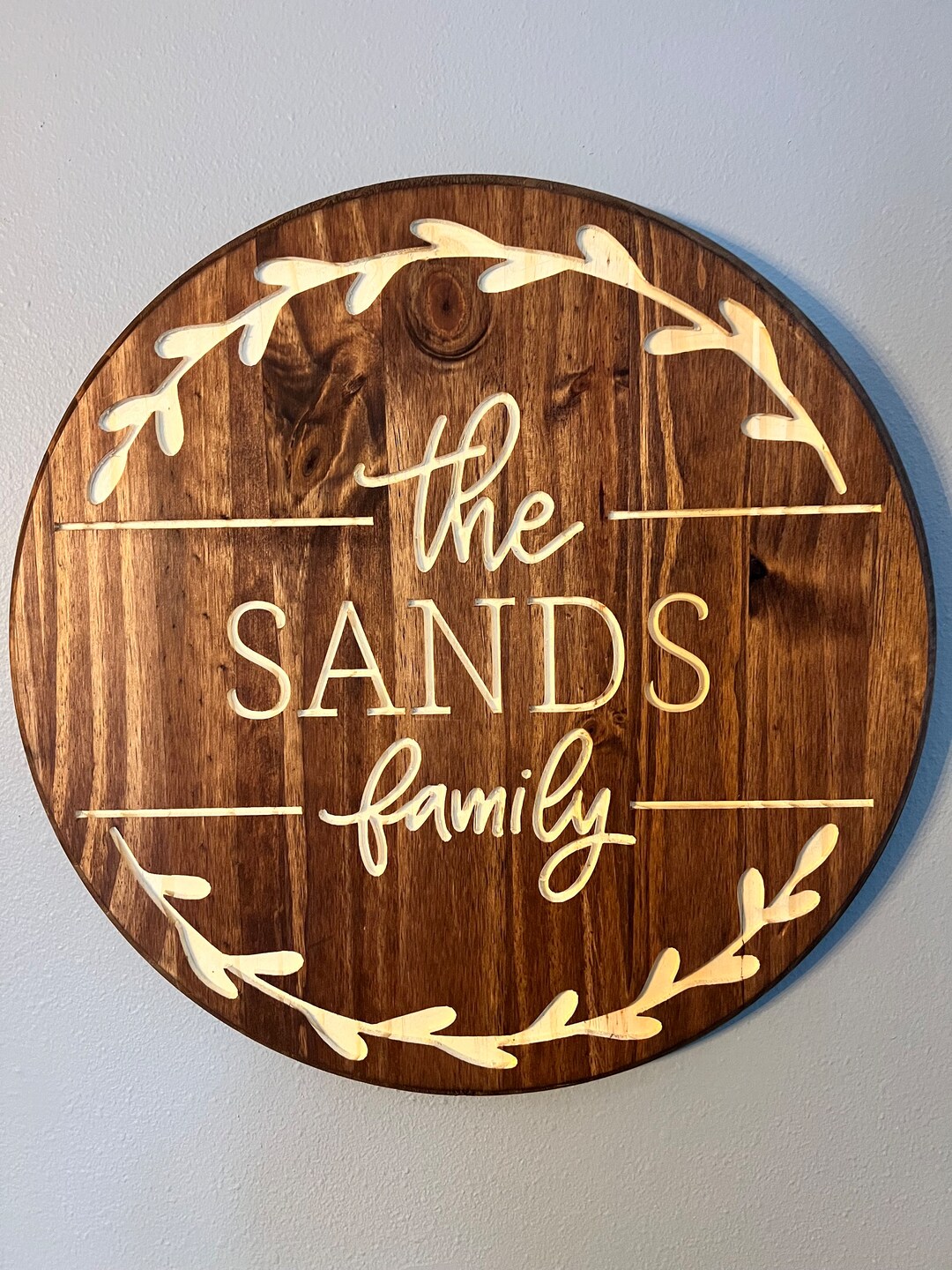 Custom Engraved Family Name Sign Personalized Home Decor Made to Order ...