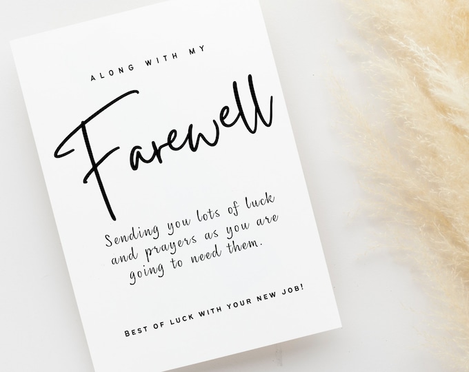 Best of Luck Farewell Coworker Card. Farewell Fiasco: Hilarious Card ...
