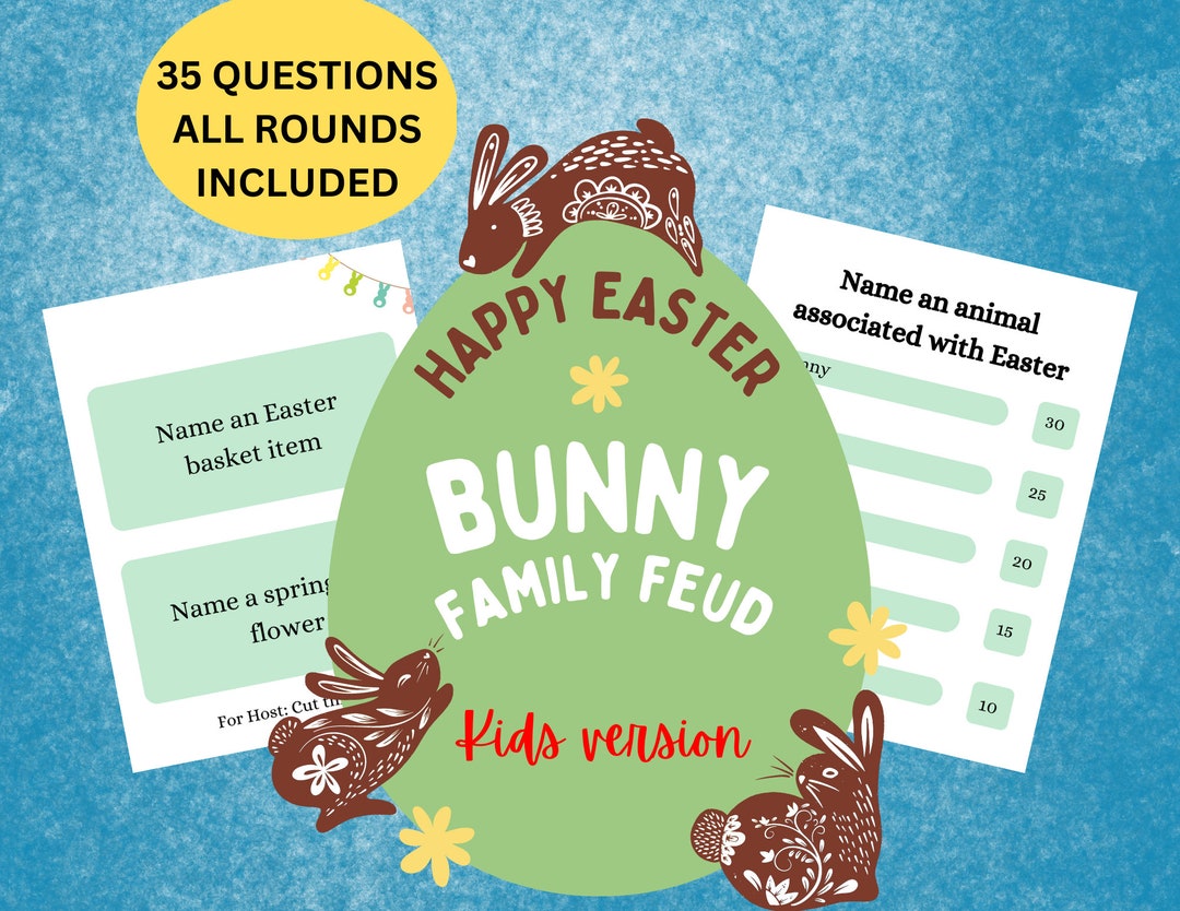 Easter Family Feud for Kids and Teens Printable Easter Game - Etsy
