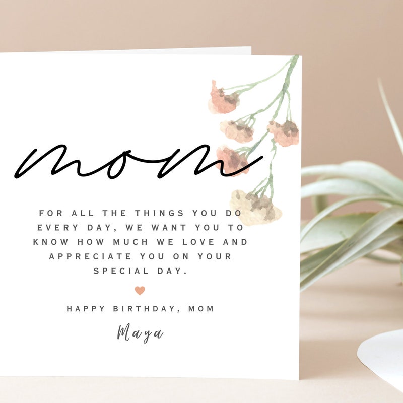 Mother Birthday Card - Etsy