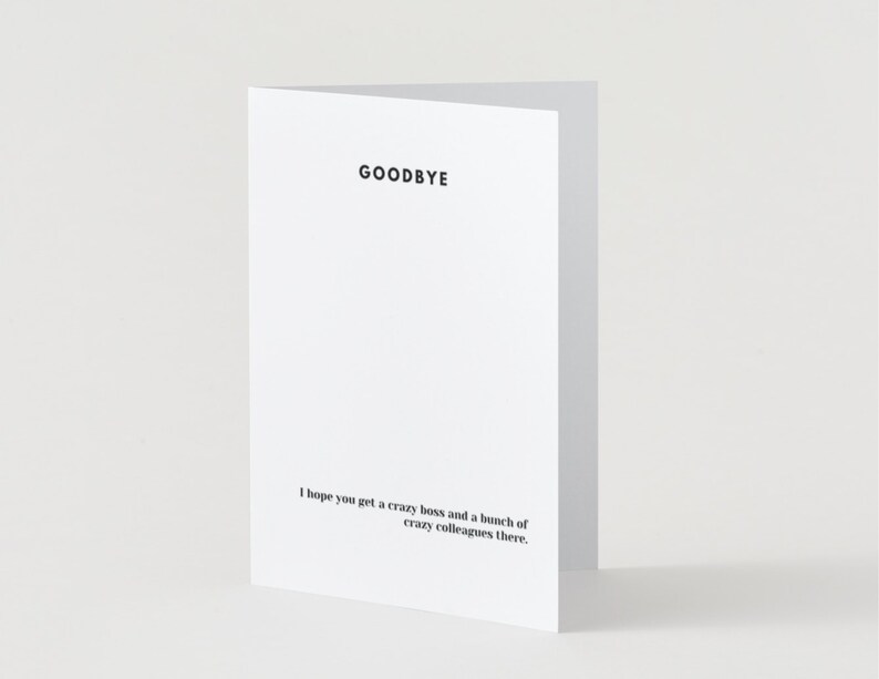 Funny Farewell Cards for Colleagues. Quirky Farewell: Say Goodbye to ...