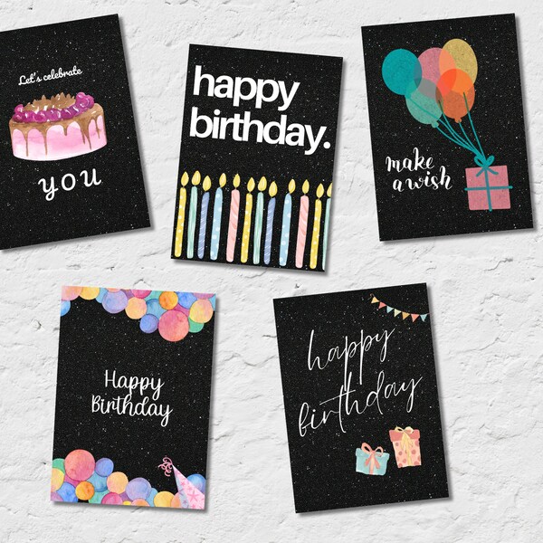 Birthday Card Set - Etsy