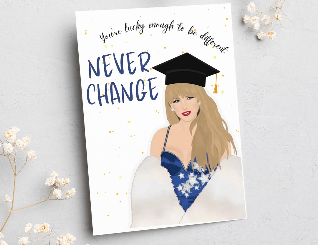 Taylor Swift-inspired Graduation Congratulation Card. Inspire Loved ...