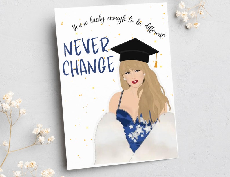 Taylor Swift-inspired Graduation Congratulation Card. Inspire Loved ...