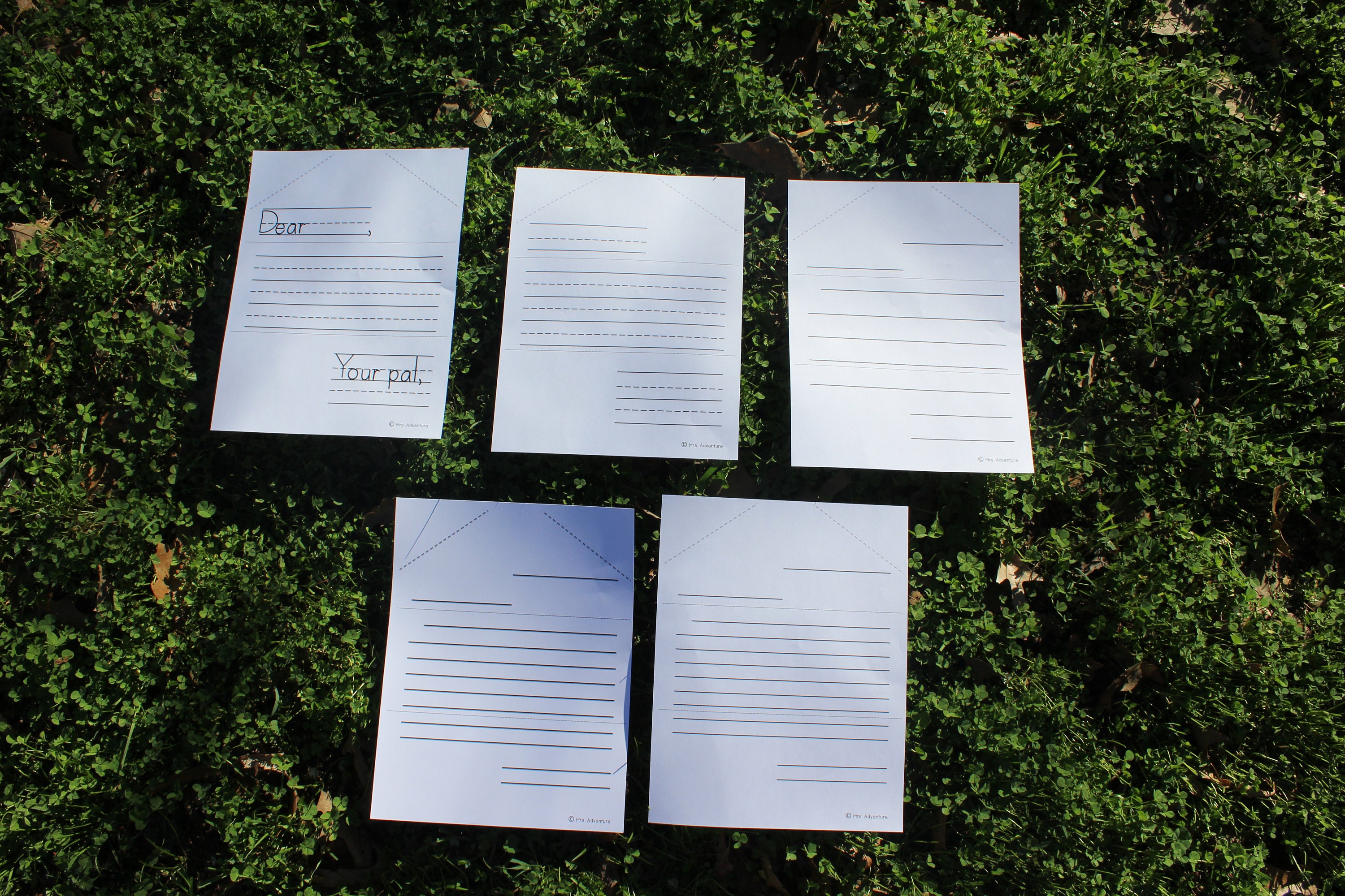 Letter Writing Templates for Kids | Montessori | Foldable ...