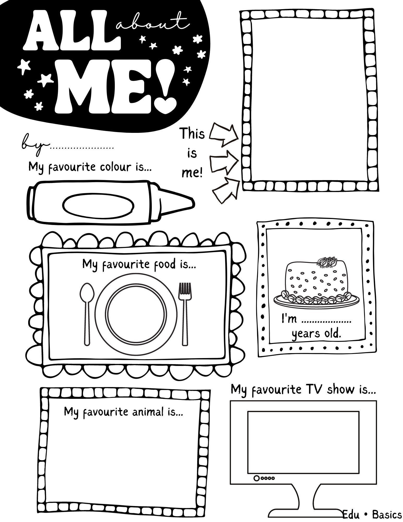 Printable All About Me Worksheet Lupon gov ph