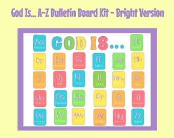 God Is... Alphabet Christian Bulletin Board Kit - Etsy