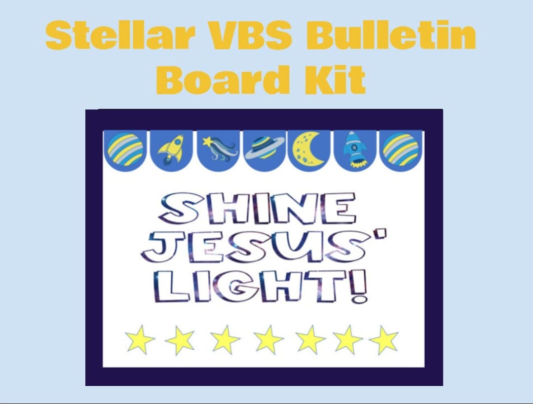 Stellar VBS Bulletin Board Kit - Shine Jesus' Light - Etsy