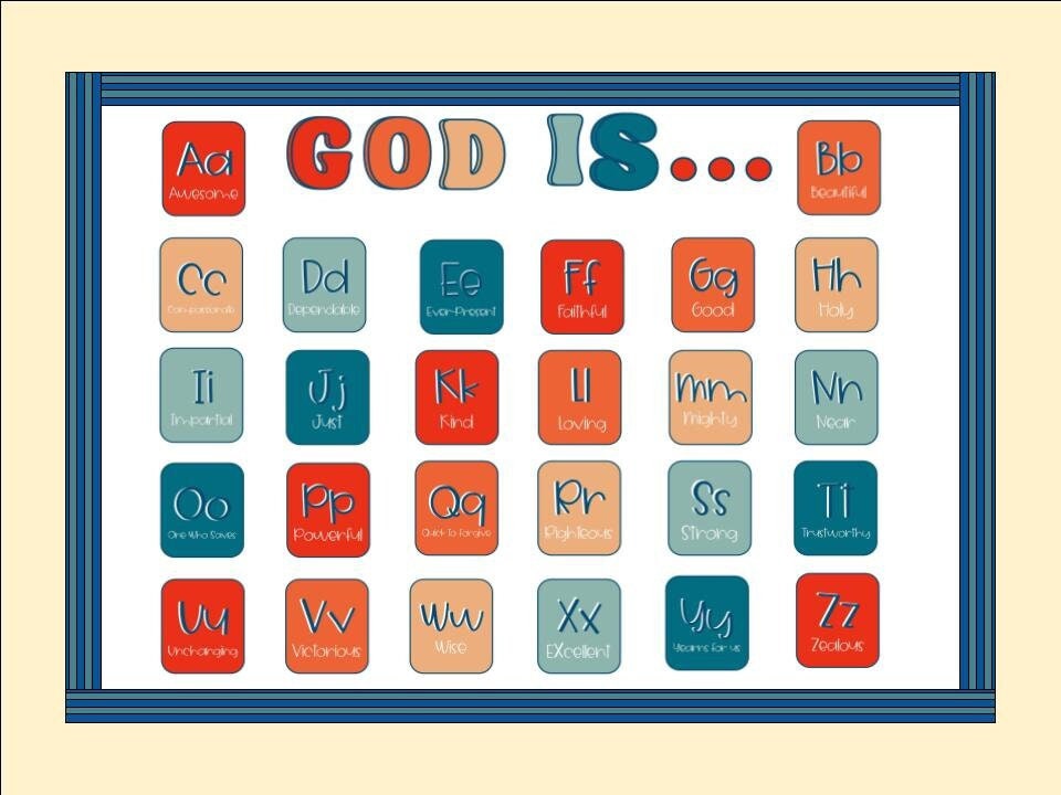 God Is... Alphabet Christian Bulletin Board Kit - Etsy
