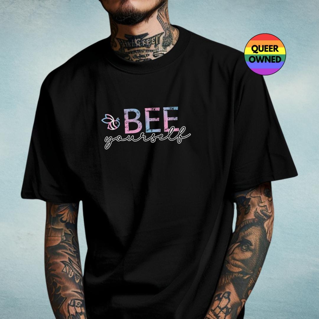Transgender Pride Bee Yourself T-shirt, Trans Rights Ally Tee, LGBTQ ...