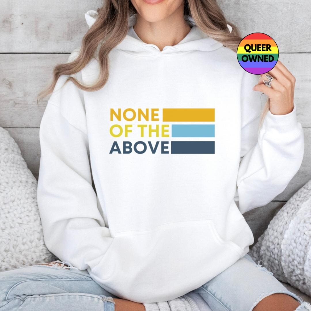 Aroace Pride Hoodie, Aromantic Asexual, None of the Above, Aroace Shirt ...