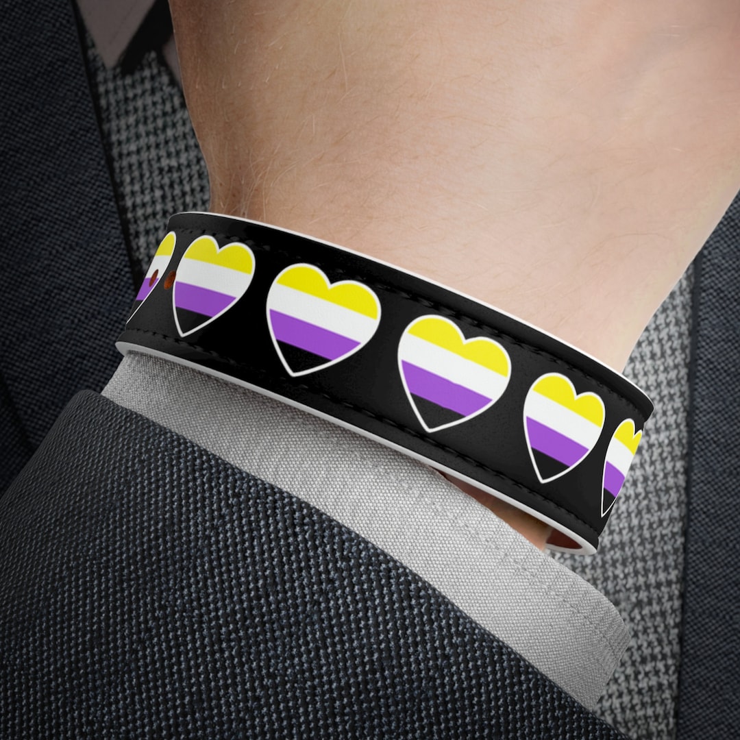 Nonbinary Pride Flag Bracelet, Non Binary Pride Outfit, Nonbinary Jewelry, LGBTQ Bracelets ...