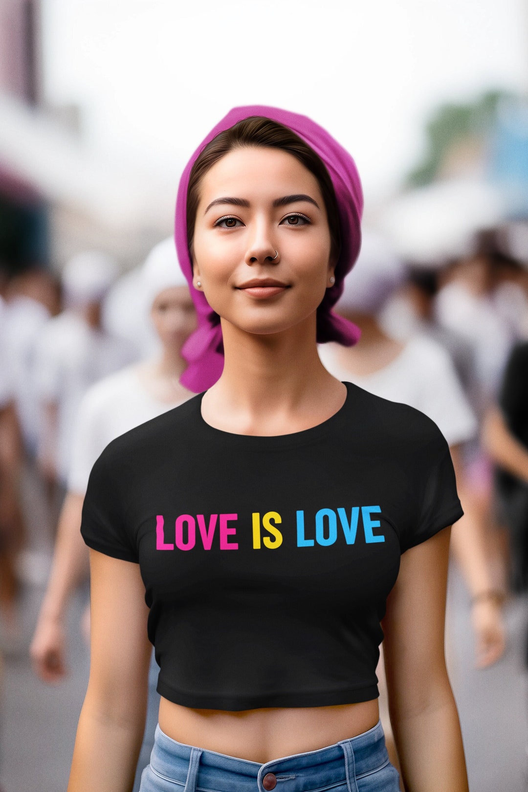 Pansexual Pride Crop Top, Love is Love Pride Shirt, Pan Pride T-shirt ...
