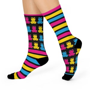 Pan Pride Frog Socks, Pansexual Flag Socks, LGBTQ Socks, Pride Socks ...